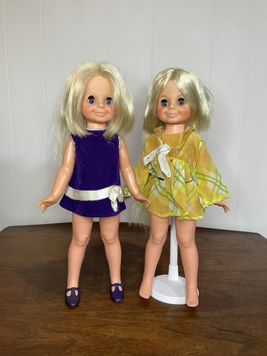 Vintage 1970 Ideal Velvet Dolls Crissy Cousin Blonde Growing Hair Lot ...