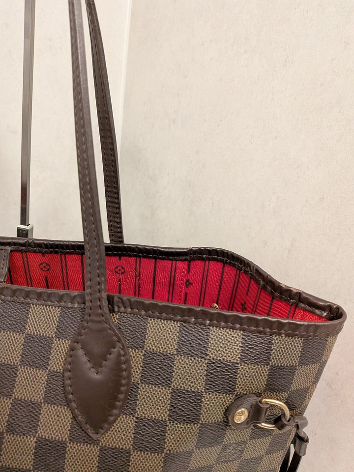 Authentic Louis Vuitton Neverfull MM Shoulder Tote Bag Damier Ebene ...