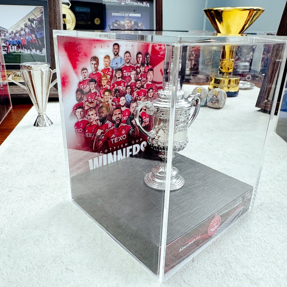 2024-2025 Aberdeen F.C. The Scottish FA Cup Trophy With Display Case ...