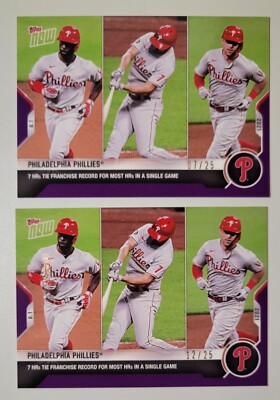 ONE 2021 Topps NOW Card #294 Philadelphia Phillies Purple Parallel #/25 ...