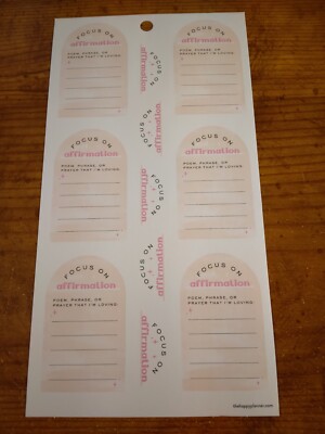 Happy Planner Focus on affirmation stickers MAMBI 273102 | eBay