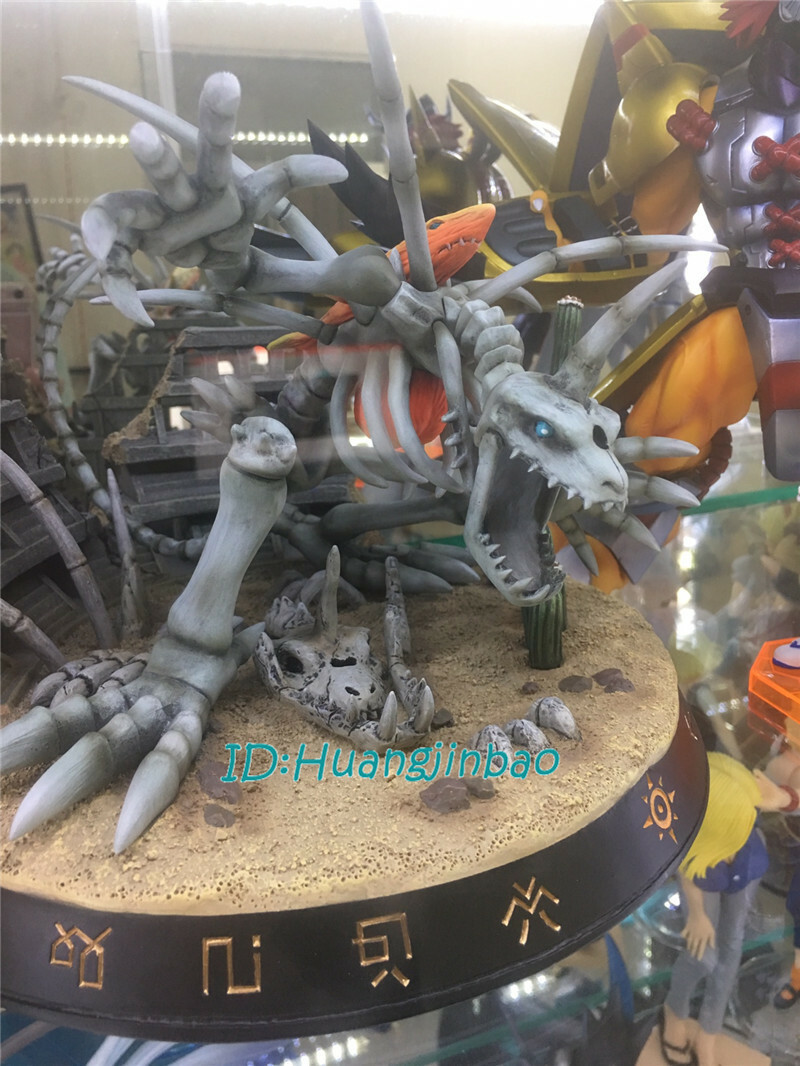 Digital Skull Greymon Resin Figure Model Painted Statue In Stock Red ...