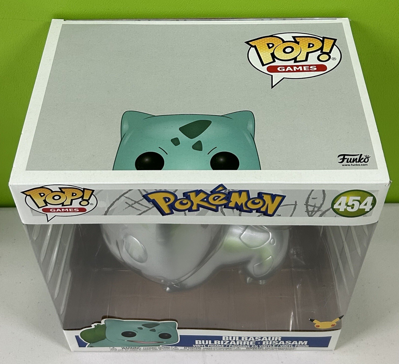 ⭐️ SILVER BULBASAUR 454 Pokémon ⭐️ Funko Pop 10inch Jumbo Figure ⭐️ ...