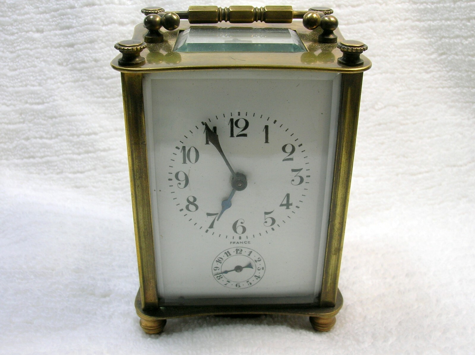 ANTIQUE CHARLES HOUR, FRANCE CARRIAGE CLOCK WITH KEY - NEEDS NEW ...