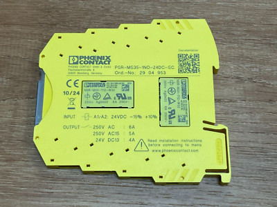 Safety Relay, Phoenix Contact, PSR-MS35-1NO-24DC-SC, 2904953 | eBay