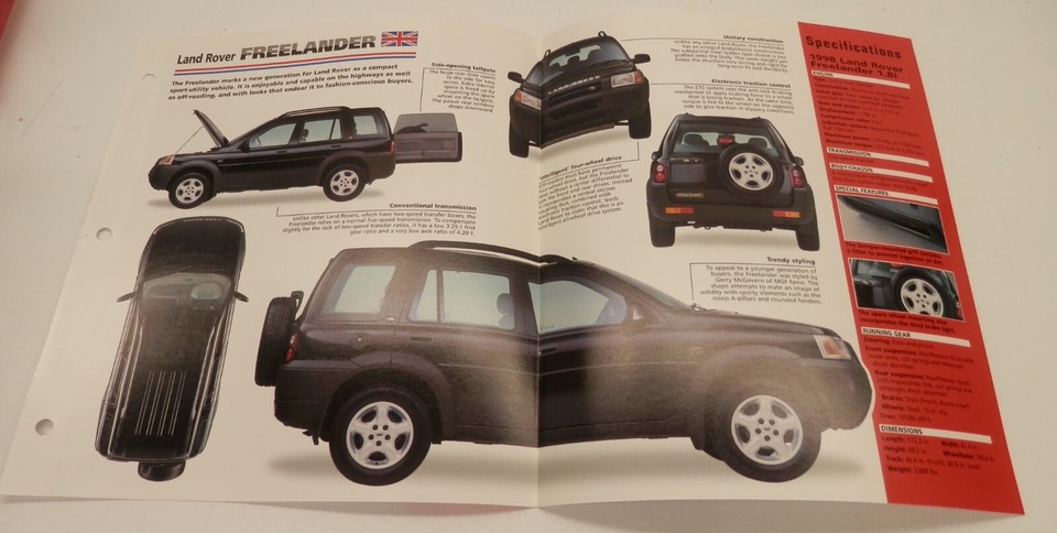 Land Rover Freelander 1997- IMP HOT CARS Brochure | eBay