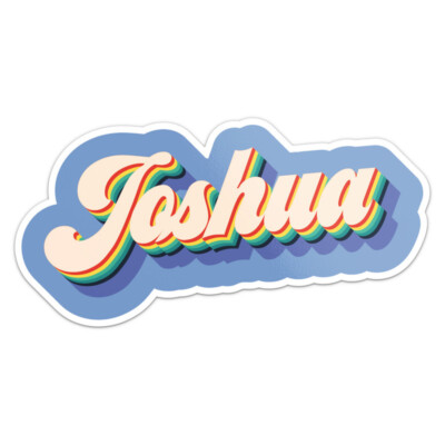 Retro Style Joshua Male Name - Waterproof Vinyl Decal Car Bumper ...