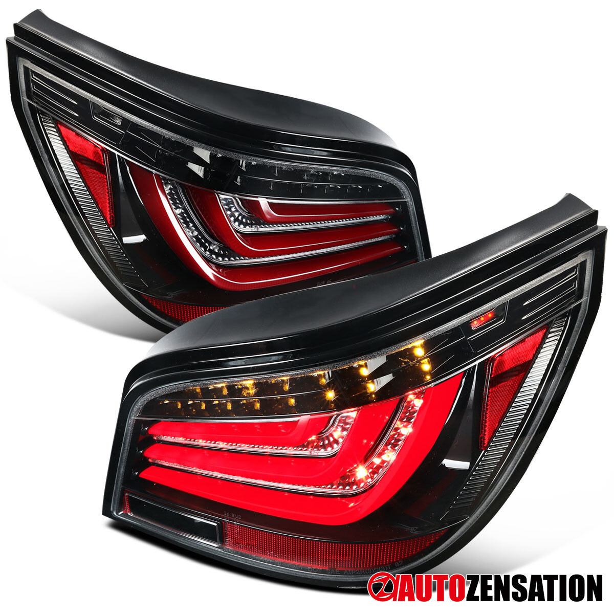 Fit 2008 2009 2010 BMW E60 525i 528i 535i Slick Black LED Tail Lights ...