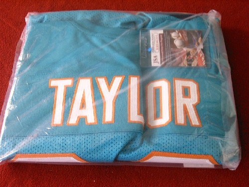 Vintage Miami Dolphins NFL Jason Taylor Signed Autograph Jersey COA HOF ...