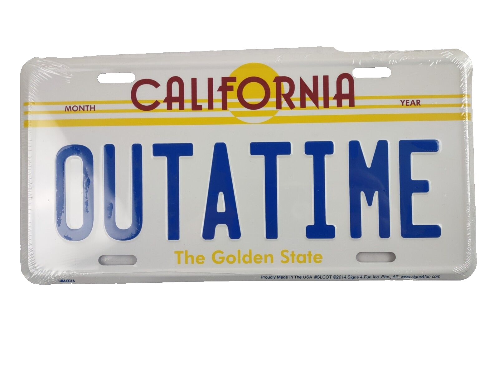 OUTATIME California Back to the Future License Plate Metal Novelty Auto ...