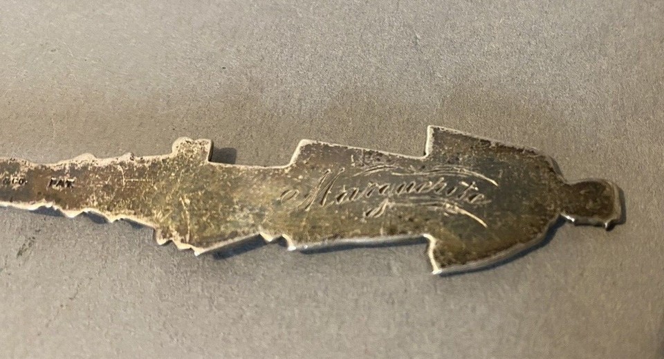 Antique Sterling Silver Patriotic Souvenir Spoon with Soldier & Eagle ...