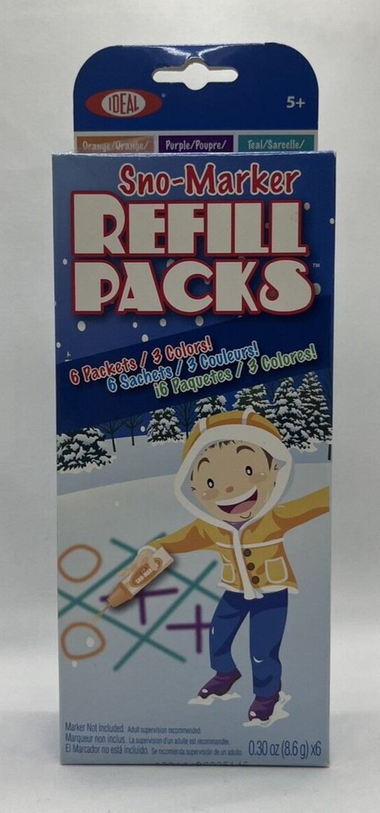 3 boxes IDEAL SNO MARKER Refill Pack - 6 packets of 3 colors each for ...