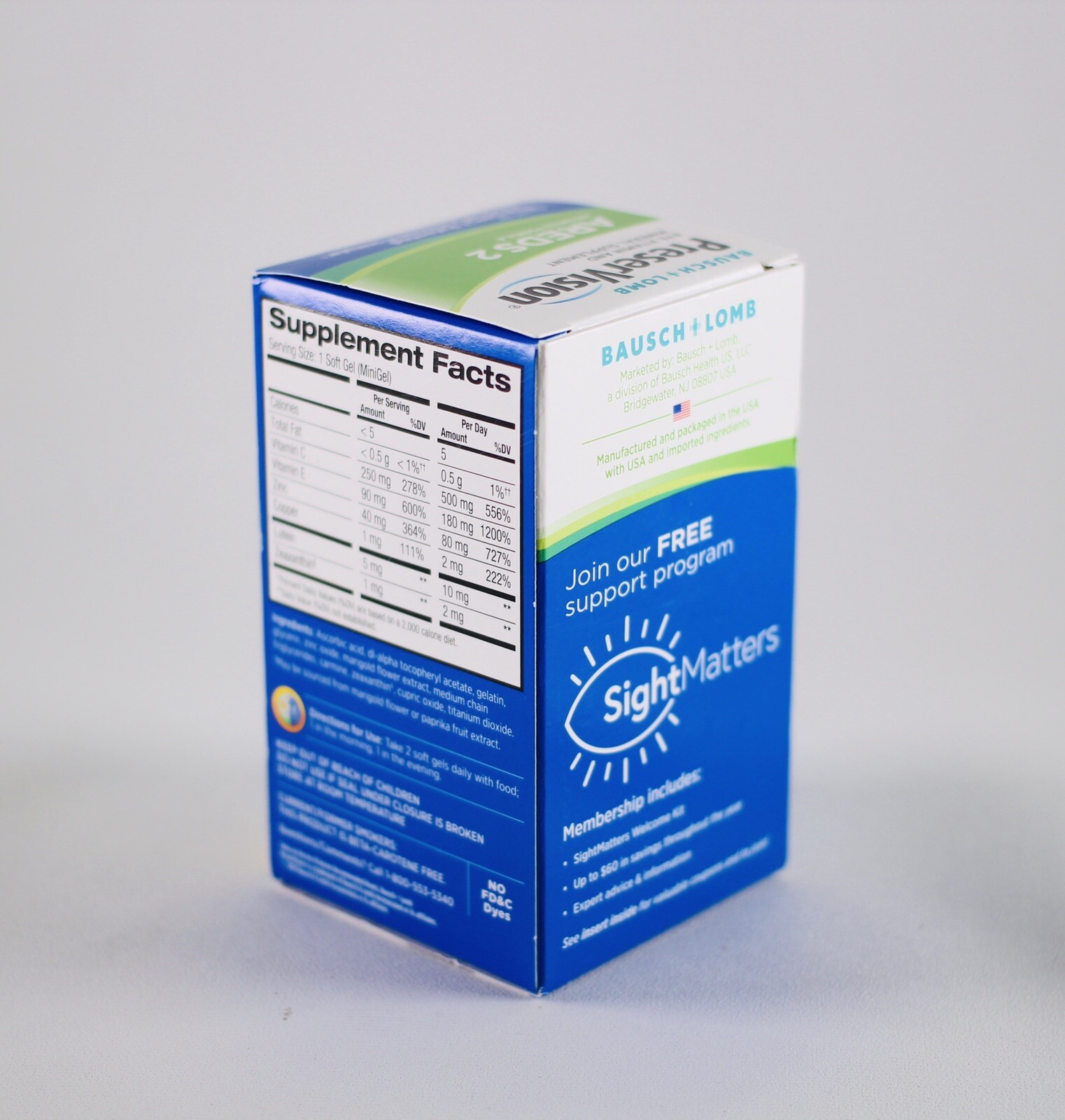 PreserVision Areds 2 Eye Vitamin and Mineral - 120 Softgels Free Shipping