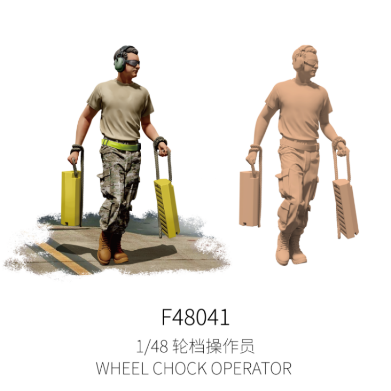 Galaxy 1/48 Resin Miniature Modern Fighter US AF Ground Crew Figure ...