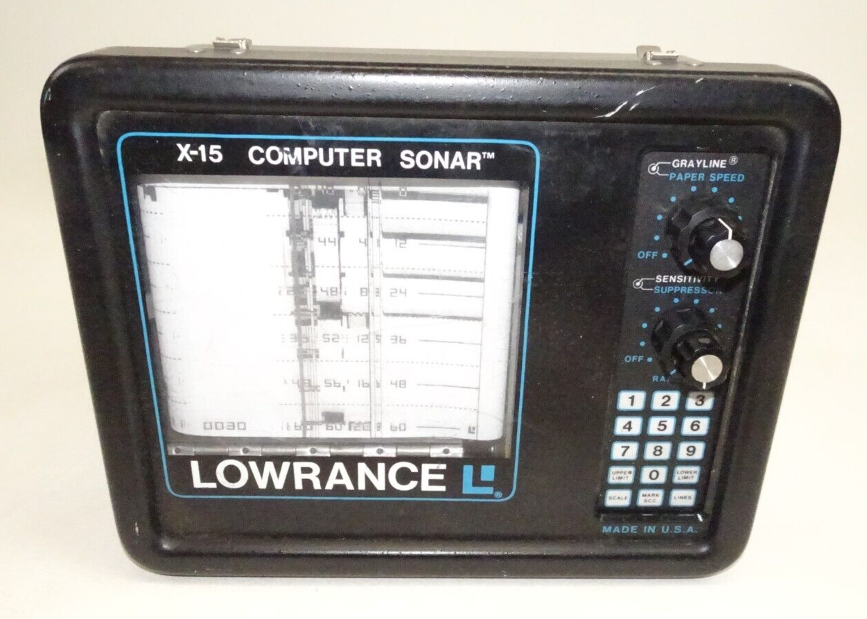 Lowrance X-15 Computer Sonar Fish Locator U.S.A. Parts Only Untested | eBay