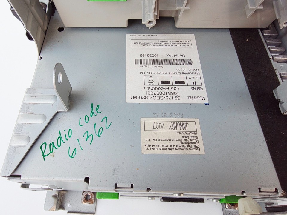 $$$ 2004-2008 Acura TSX Navigation GPS CD Touch Screen Radio 39175-SEC ...