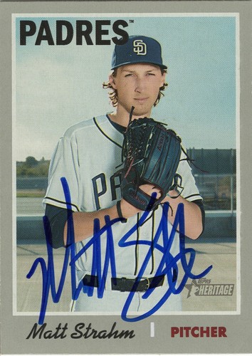 Matt Strahm signed 2019 Topps Heritage PADRES auto | eBay