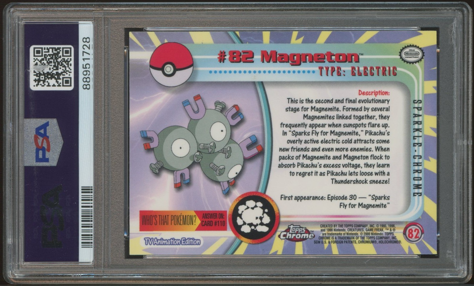 2000 Topps Chrome Pokemon TV #82 Magneton Sparkle PSA 10 GEM MINT | eBay