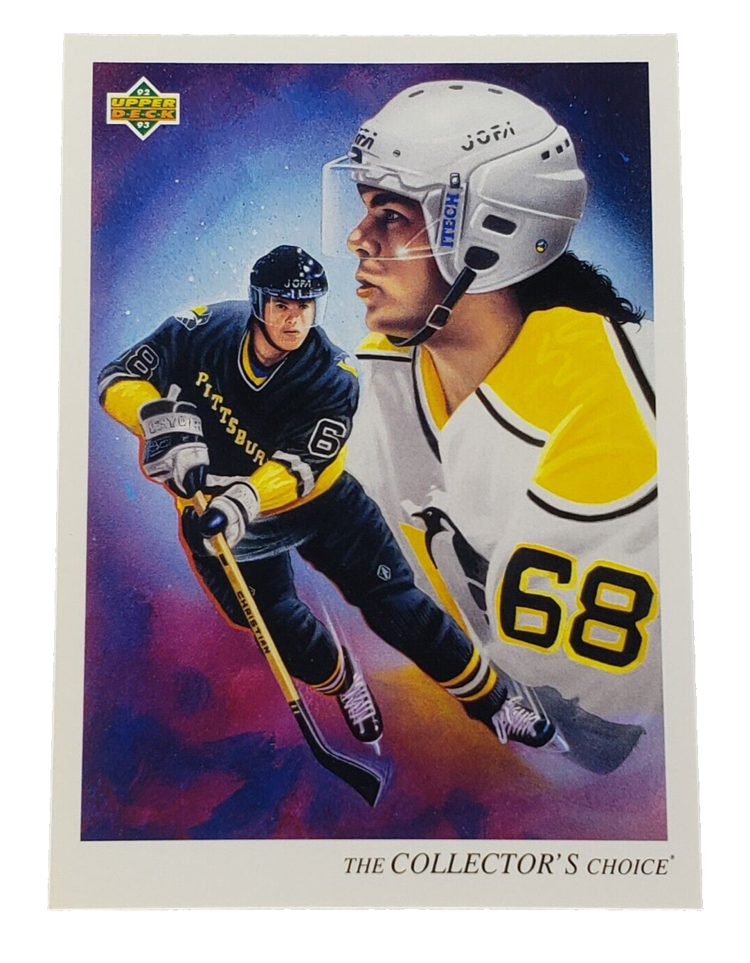 1992-93 Upper Deck Hockey Jaromir Jagr #16 Pittsburgh Penguins TM ...