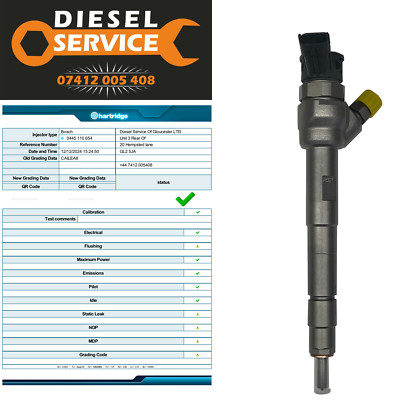 0445110485 Dacia Nissan Renault 1.5 DCI Used Tested Injector with NEW ...