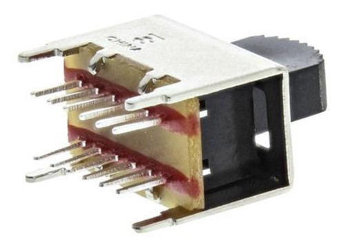 PCB Slide Switch Four Pole Double Throw (4PDT) Latching 300 mA @ 4 V dc ...