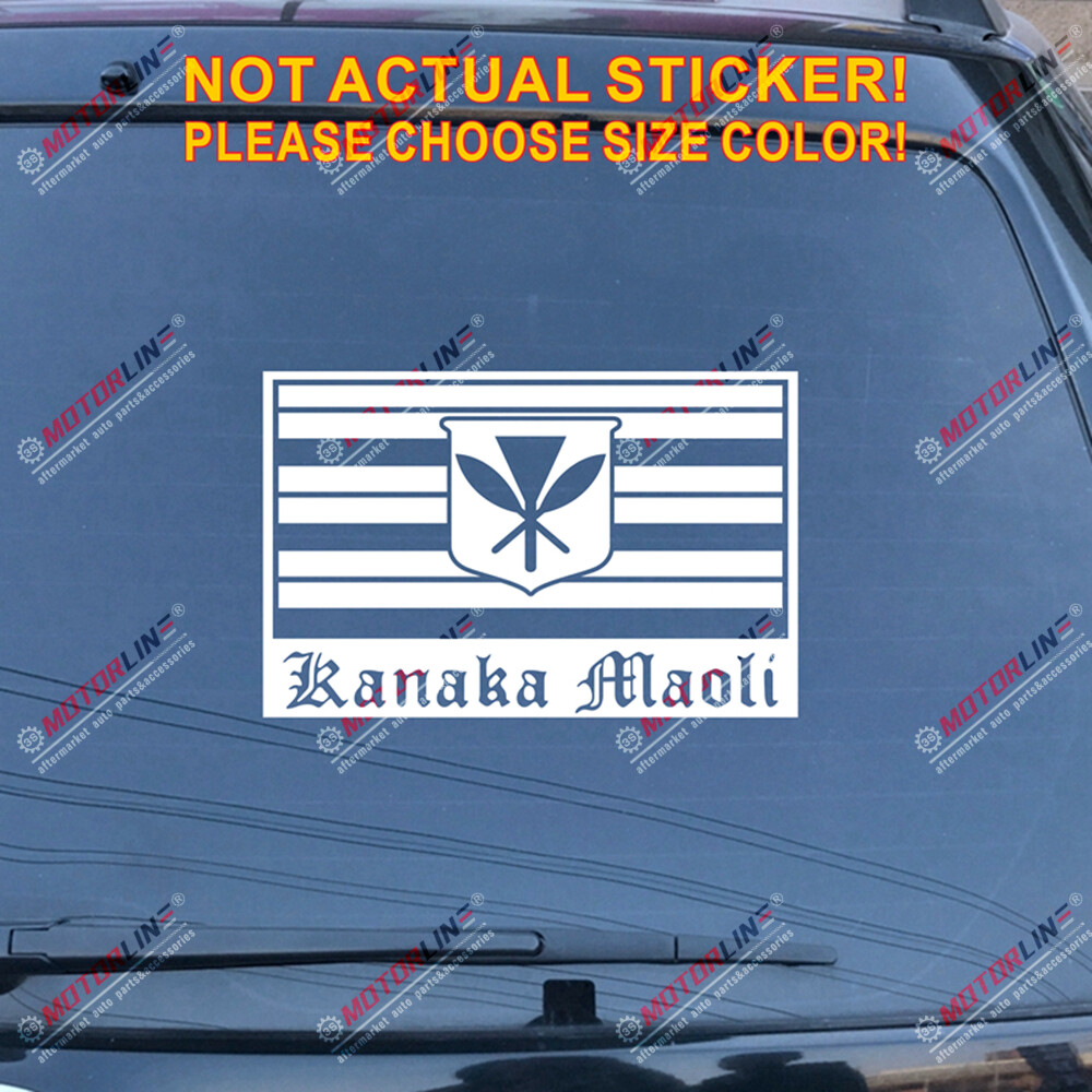 Kanaka Maoli Flag Hawaiian Hawaii Decal Sticker Car Vinyl pick size ...