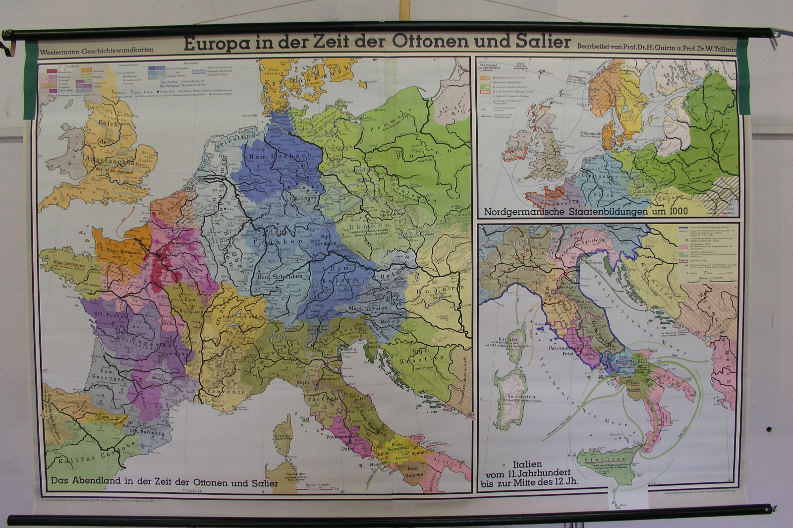 School Wall Map Europe 919-1125 203X133 1969 | eBay