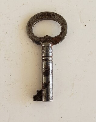 Antique Steamer Trunk Corbin Dated 1887 Barrel Key | eBay