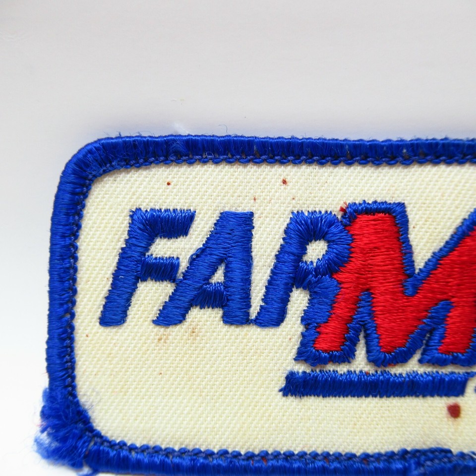 Farm Mutual Insurance Patch Vintage Red M Logo Uniform Banking ...
