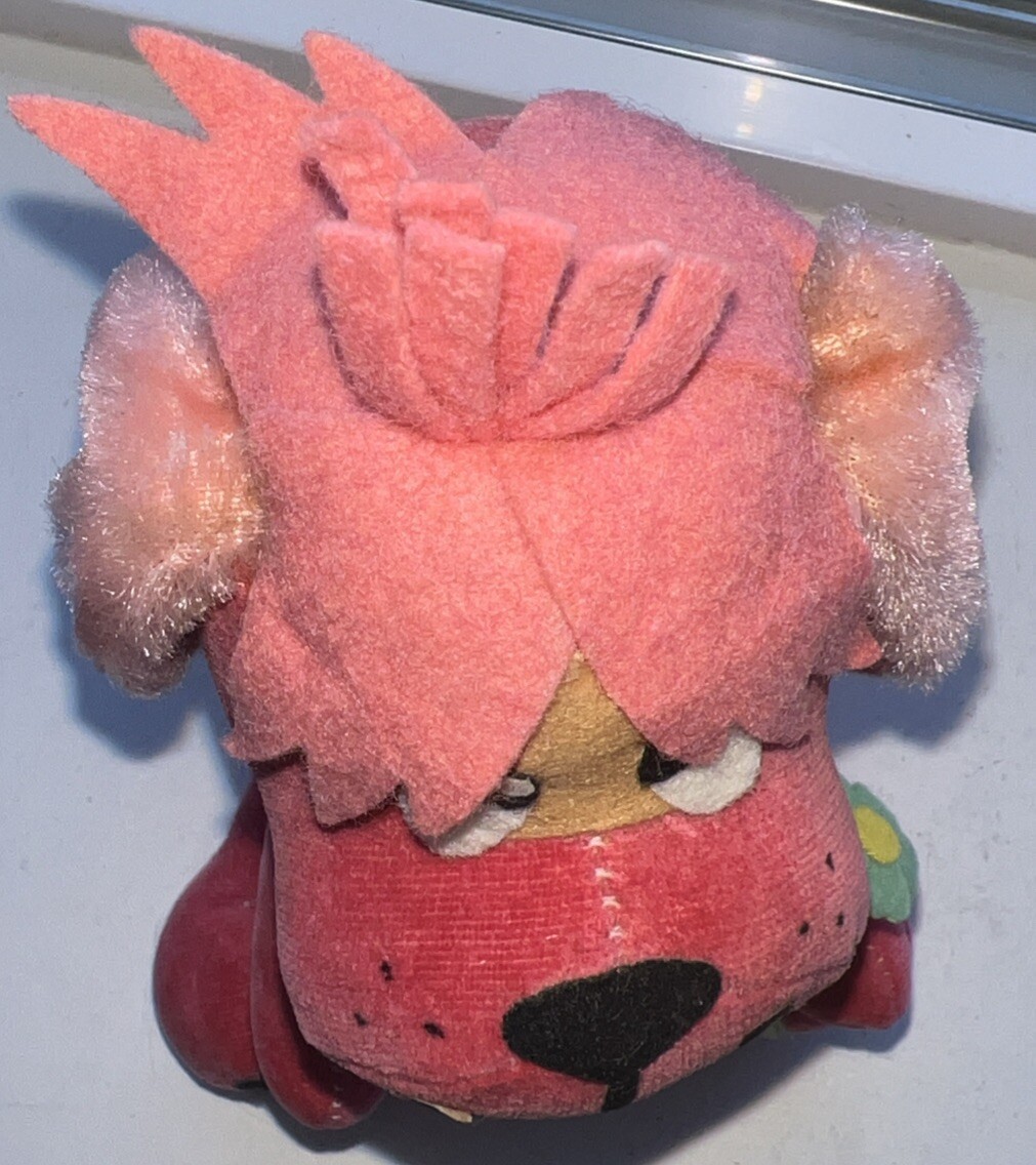 Vintage Dakin Dream Pets Pink Velvet Rufus Dog Plush With Two Flowers ...
