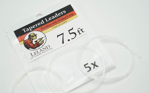 Leland Fly Fishing Welded Loop Mono Tapered Leaders for Fly Fishing (3 ...