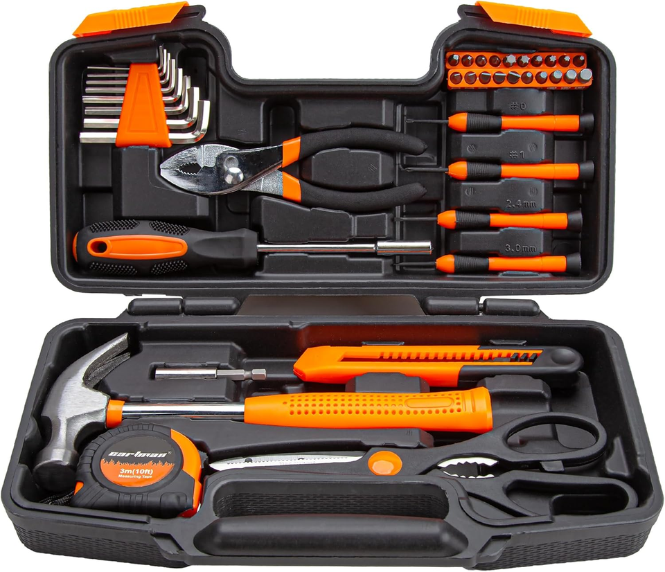 CARTMAN 39 Piece Tool Set General Household Hand Kit with Plastic ...