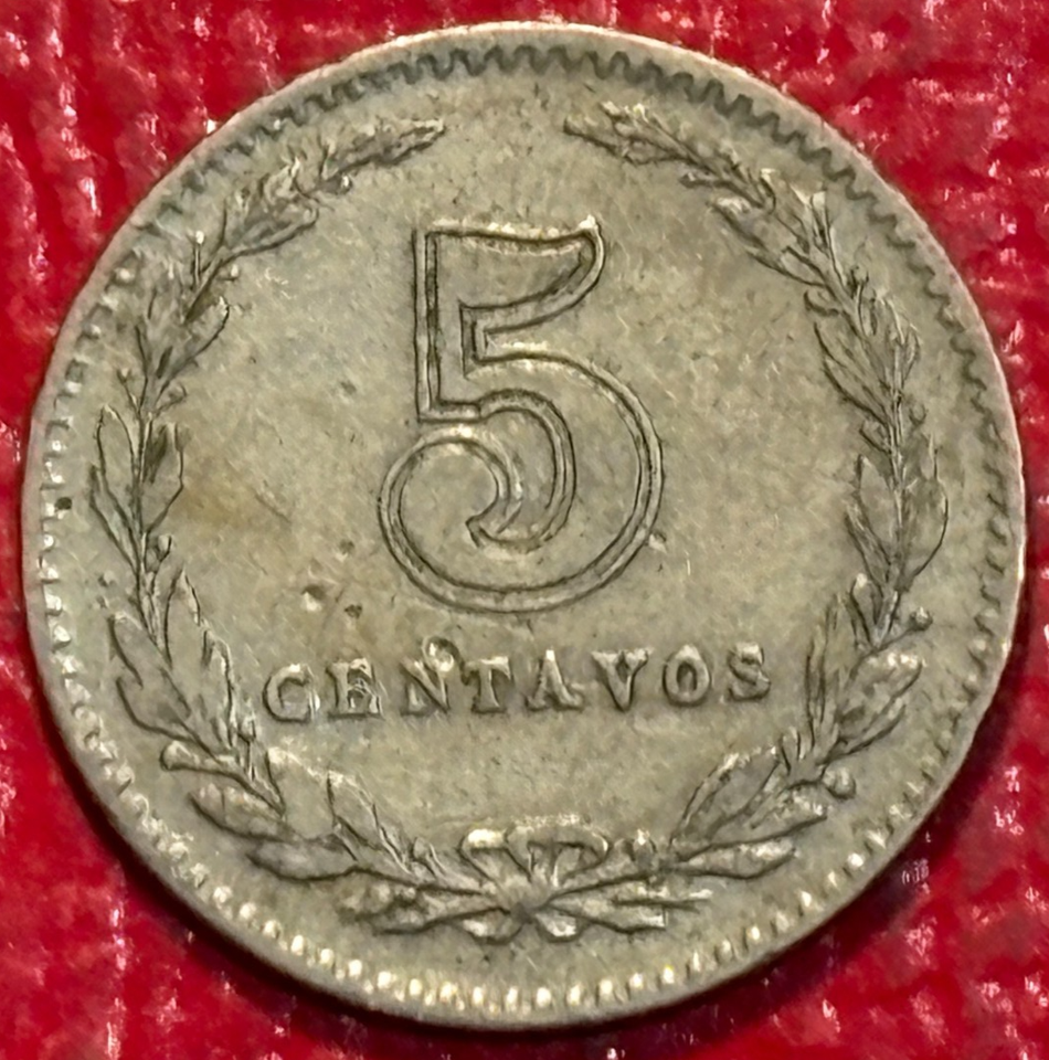 VINTAGE VERY NICE 1915 ARGENTINA 5 CENTAVOS FOREIGN COIN-OCT560 | eBay