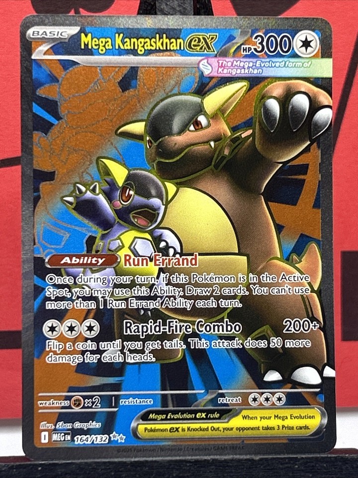 Mega Kangaskhan EX 164/132 Mega Evolution Full Art Pokémon TCG | eBay