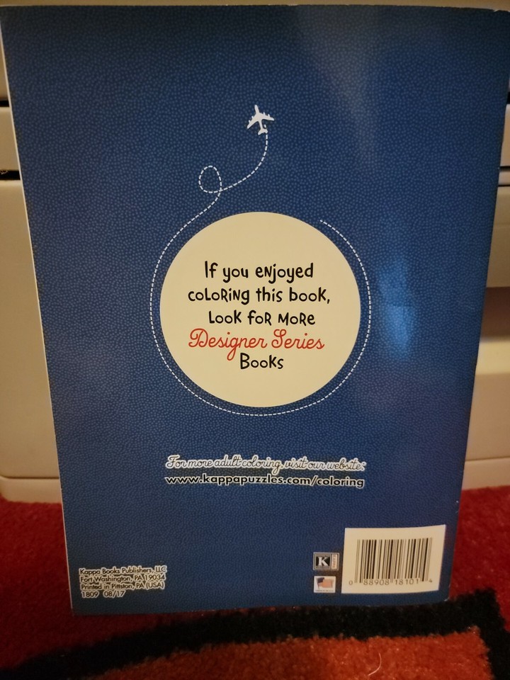 KAPPA ADULT COLORING BOOK, Places to Color, NEW DESIGNER SERIES ART ...