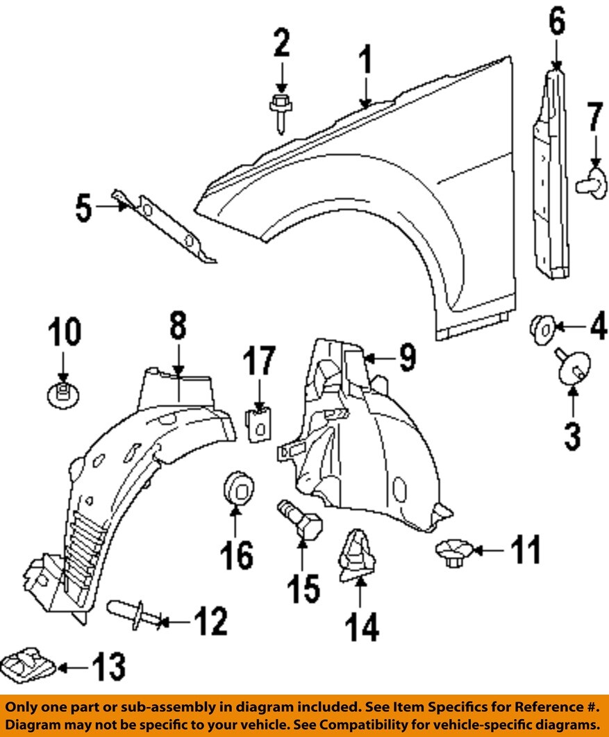 MERCEDES OEM 08-14 C300-Fender Liner Fastener 0029880542 | eBay.de