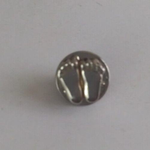 Vintage Baby Footprints Tiny Silver Lapel Hat Pin | eBay