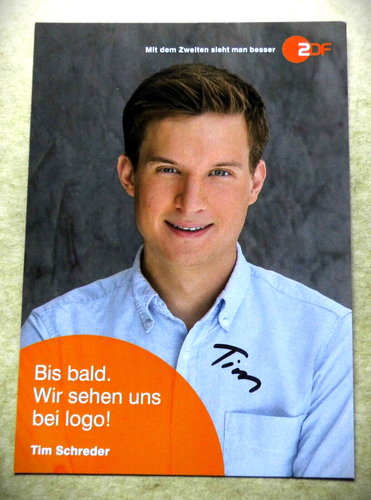 Tim Schrader - Moderator - Morgenmagazin 2DF - Karte mit Original ...