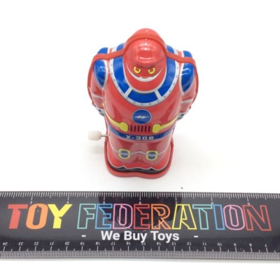 Schylling Wind-Up Tin Red Robot - Tested, Working | eBay