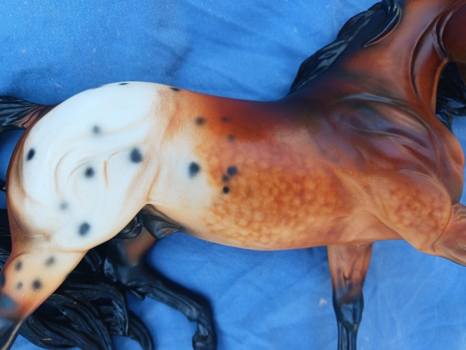 Breyer Custom Andalusian Esprit Dappled Bay Appaloosa Horse Statue OOAK ...