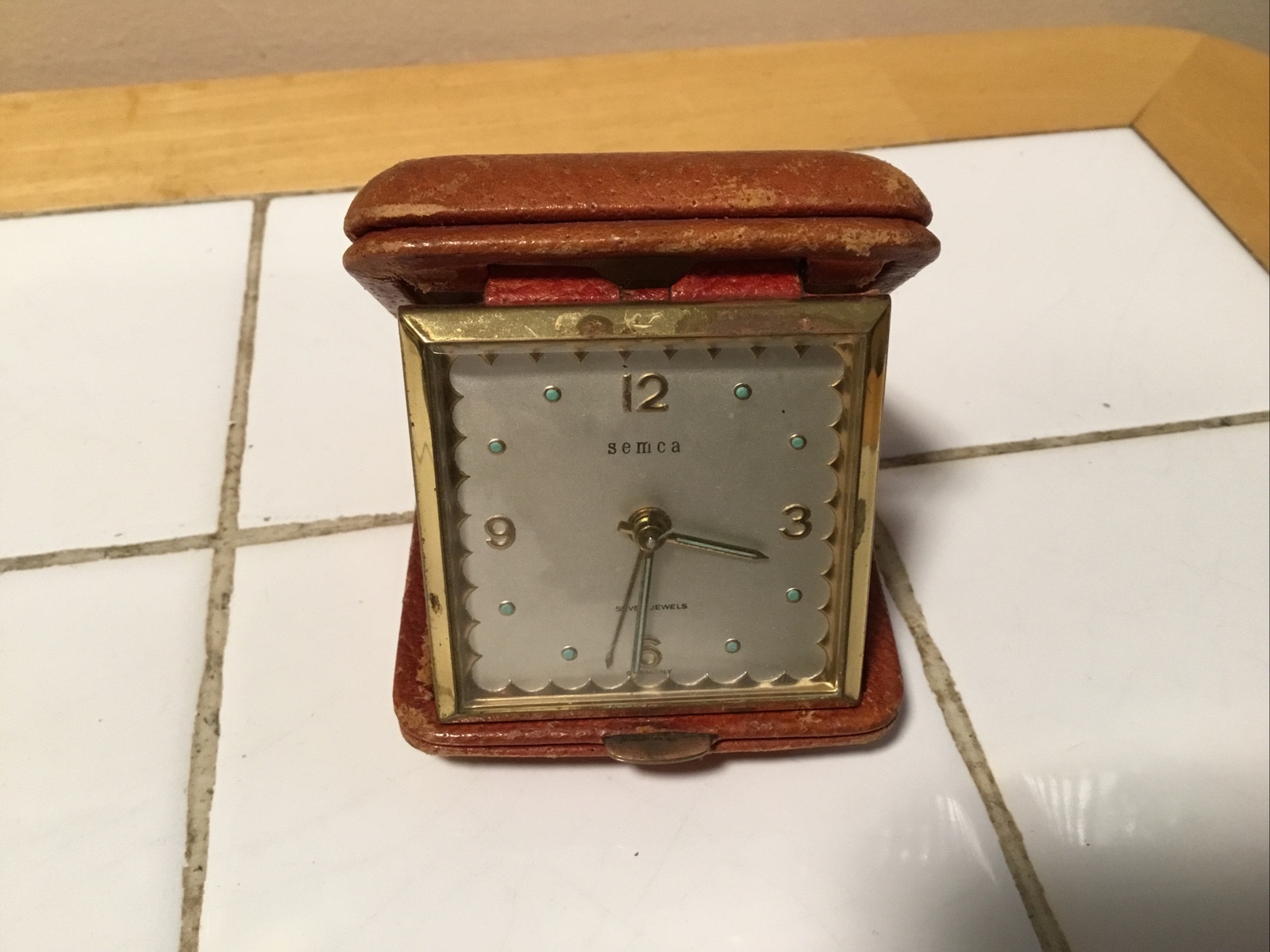 Vintage SEMCA 7 Jewels Travel Alarm Clock “ Works “ | eBay