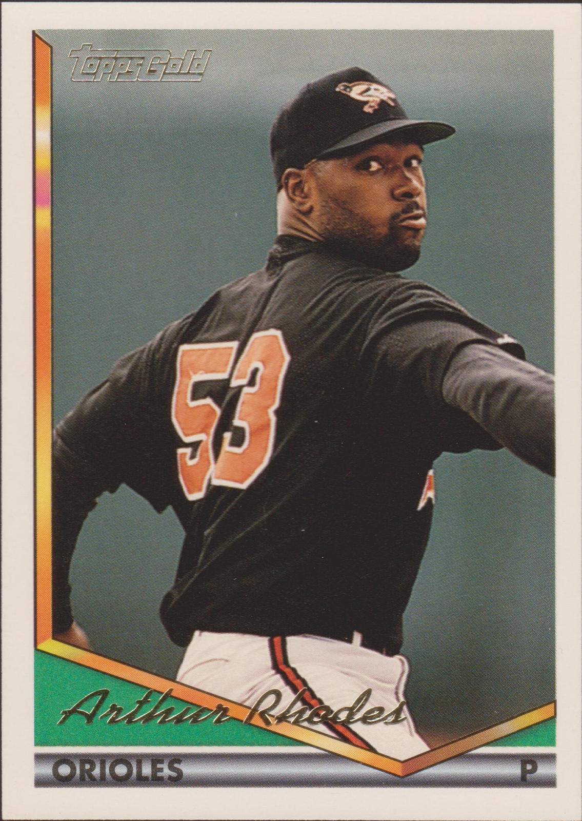 1994 Topps Gold Arthur Rhodes #477 Baltimore Orioles Baseball | eBay