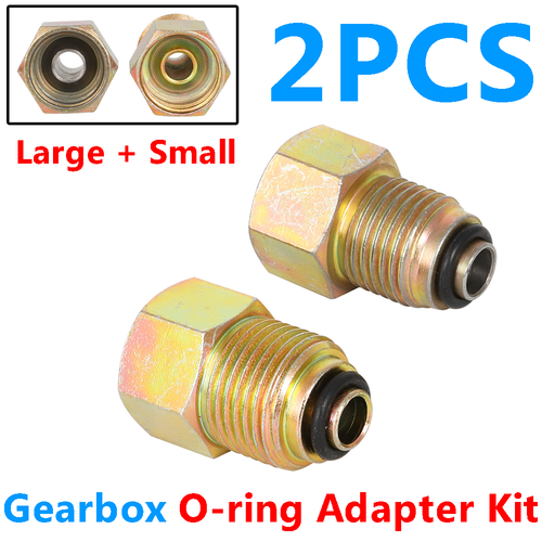 2PCS 605 Power Steering Gear Box Gearbox O-ring Adapters Inverted Flare ...