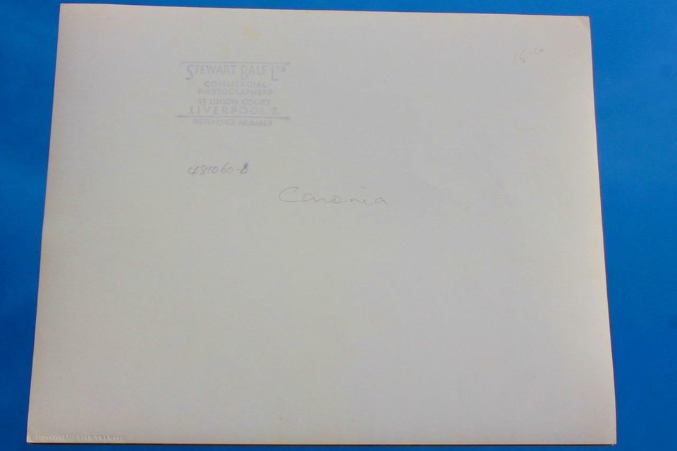 CUNARD WHITE STAR LINE STUART BALE RMS CARONIA 1ST CL STAIRS 11.5" X 9. ...