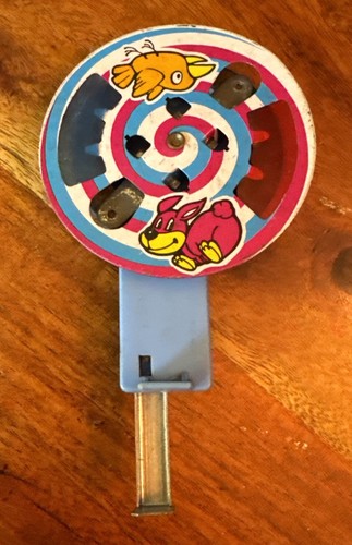 Vintage Fun 1970s Jimmy Toys Push Spinner Wheel Sparking Toy Blue ...