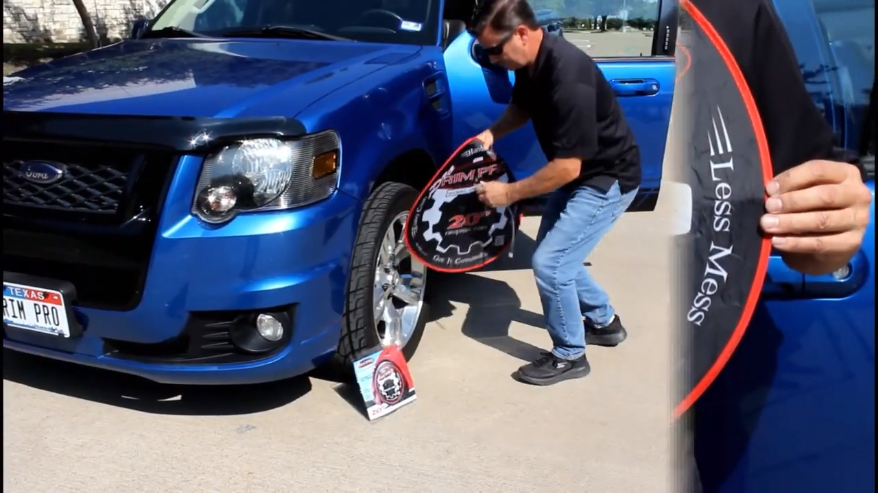 18" RIm Pro Wheel Protector, Hands Free over spray protector. Folds for ...