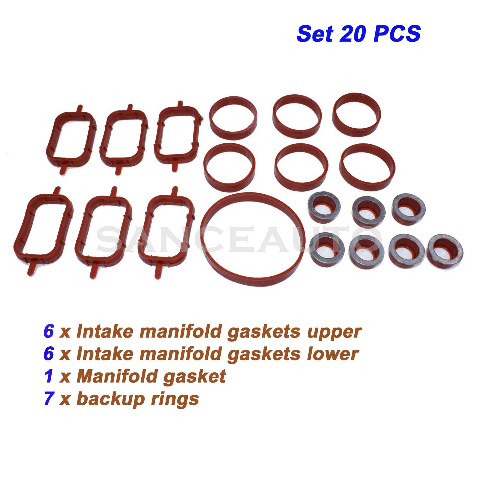 Intake Manifold Gasket Set for BMW M57 Engine E39 E60 E46 E38 E53 ...