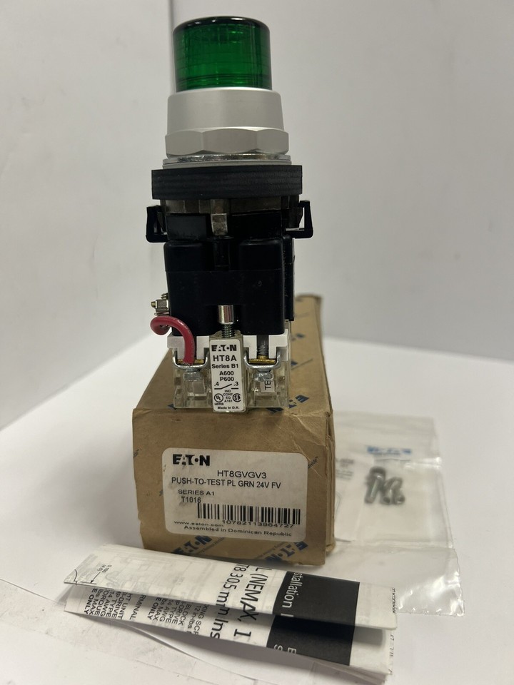 NEW Eaton HT8GVGV3 Push To Test Button green 24V FVV | eBay