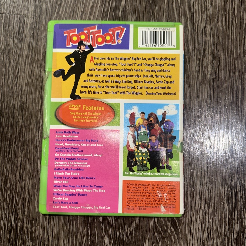 The Wiggles Toot Toot (DVD, 2004) Kids Childrens Show 18 Songs HTF OOP ...