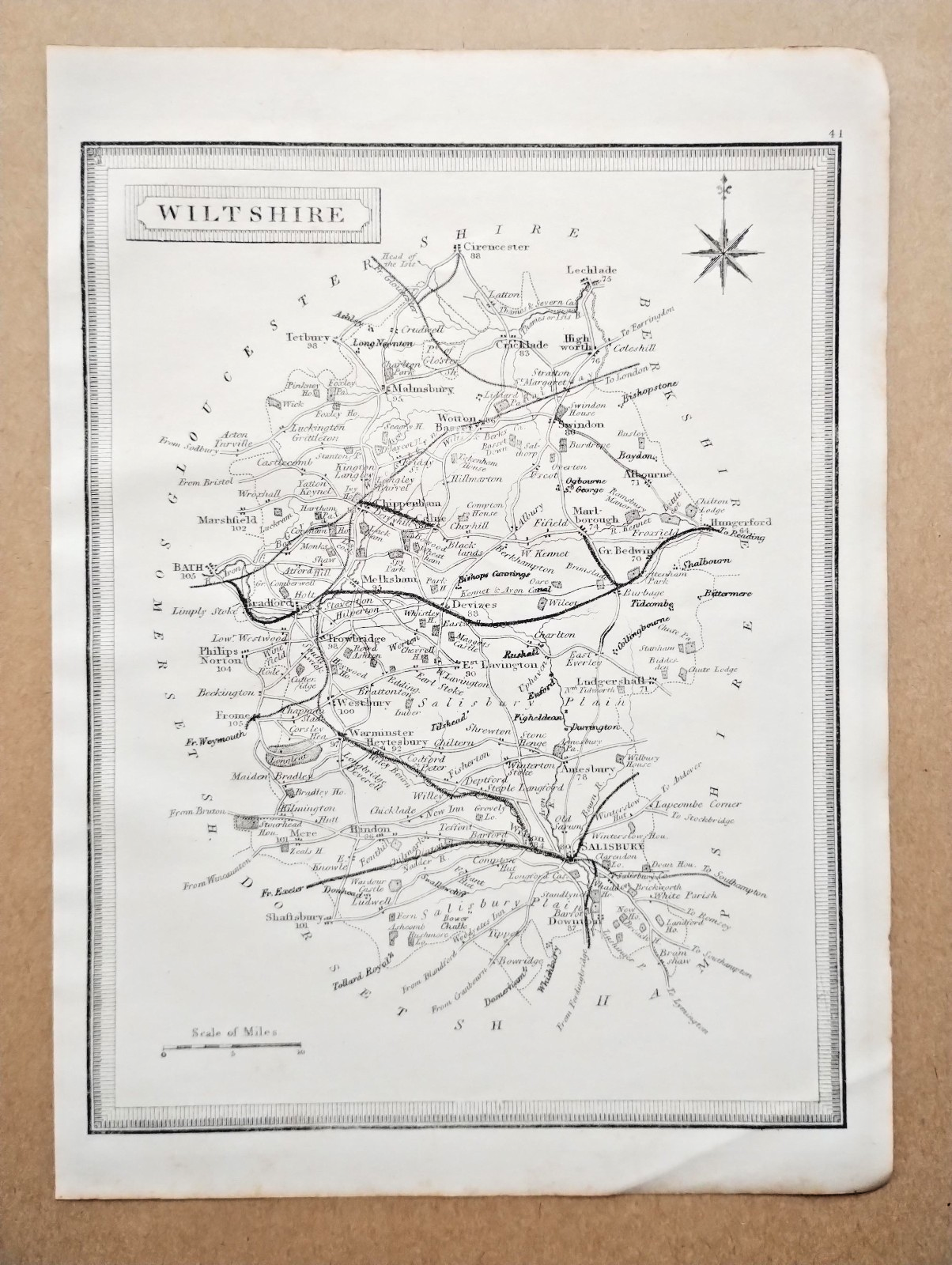 Antique/Vintage County Map of Wiltshire - John Heywood, 1868 (Seller ...